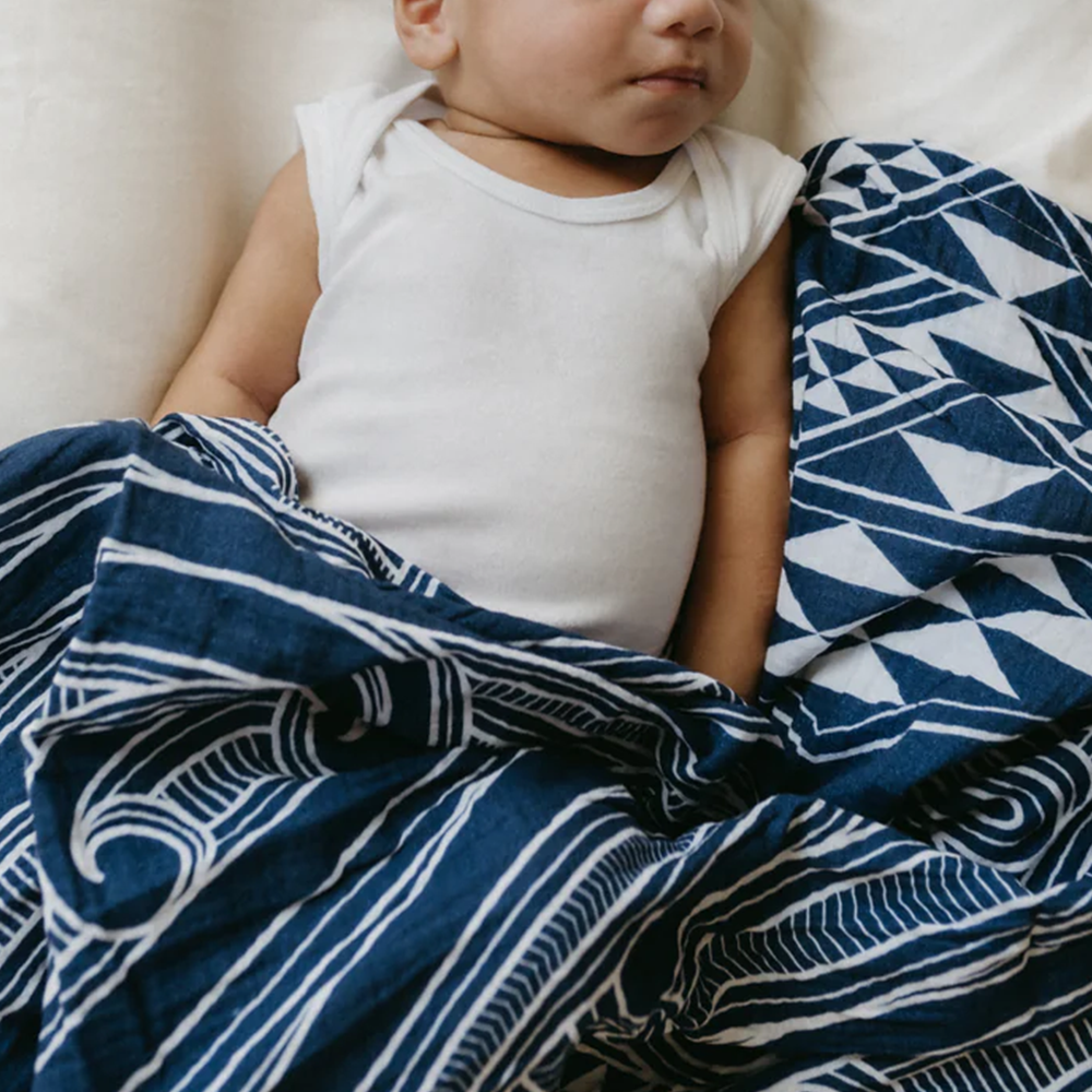 Hawaiiki Pēpi Te Ao Marama Pēpi Baby Wrap Navy Blue – Iko Iko