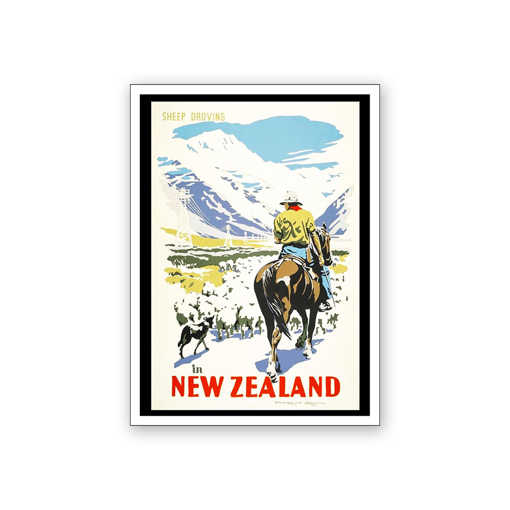 Art Magnet Vintage Tourism Sheep Muster – Iko Iko