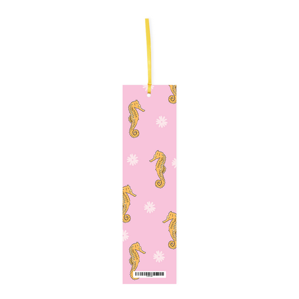 Iko Iko Double Sided Bookmark Seahorse Mint/Pink