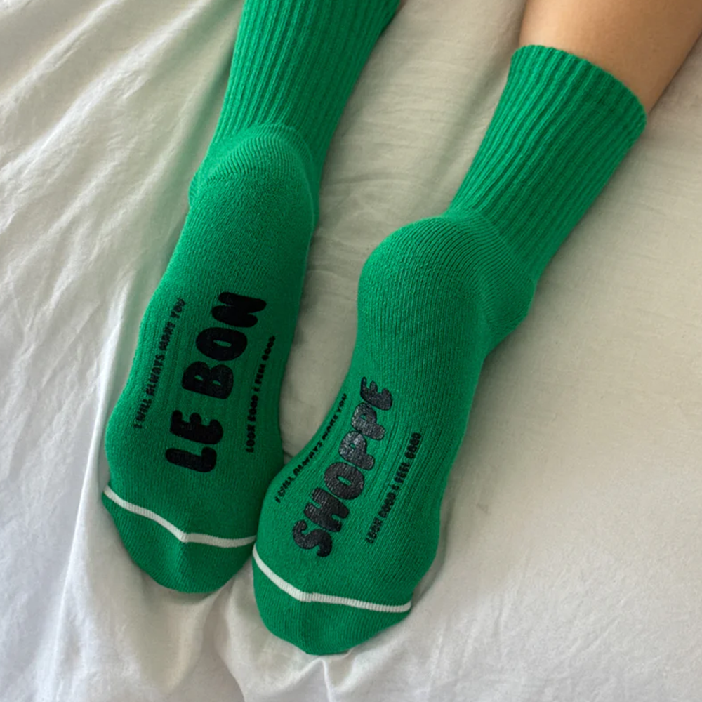 Le Bon Shoppe Socks Hugger Kelly Green – Iko Iko