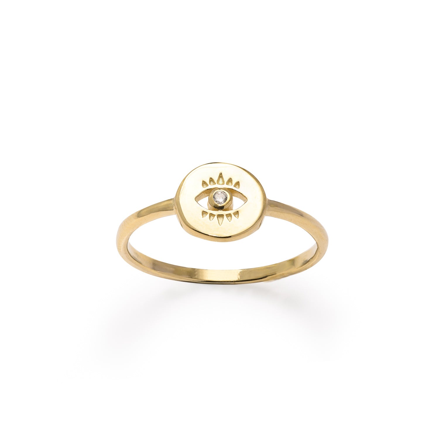 Iko Iko Ring Eye CZ Gold