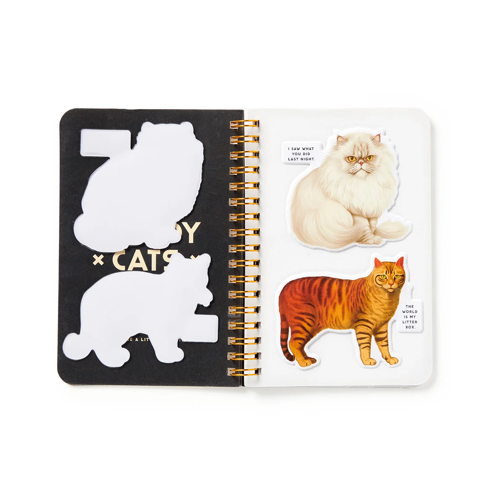Brass Monkey Sticker Book Moody Cats – Iko Iko