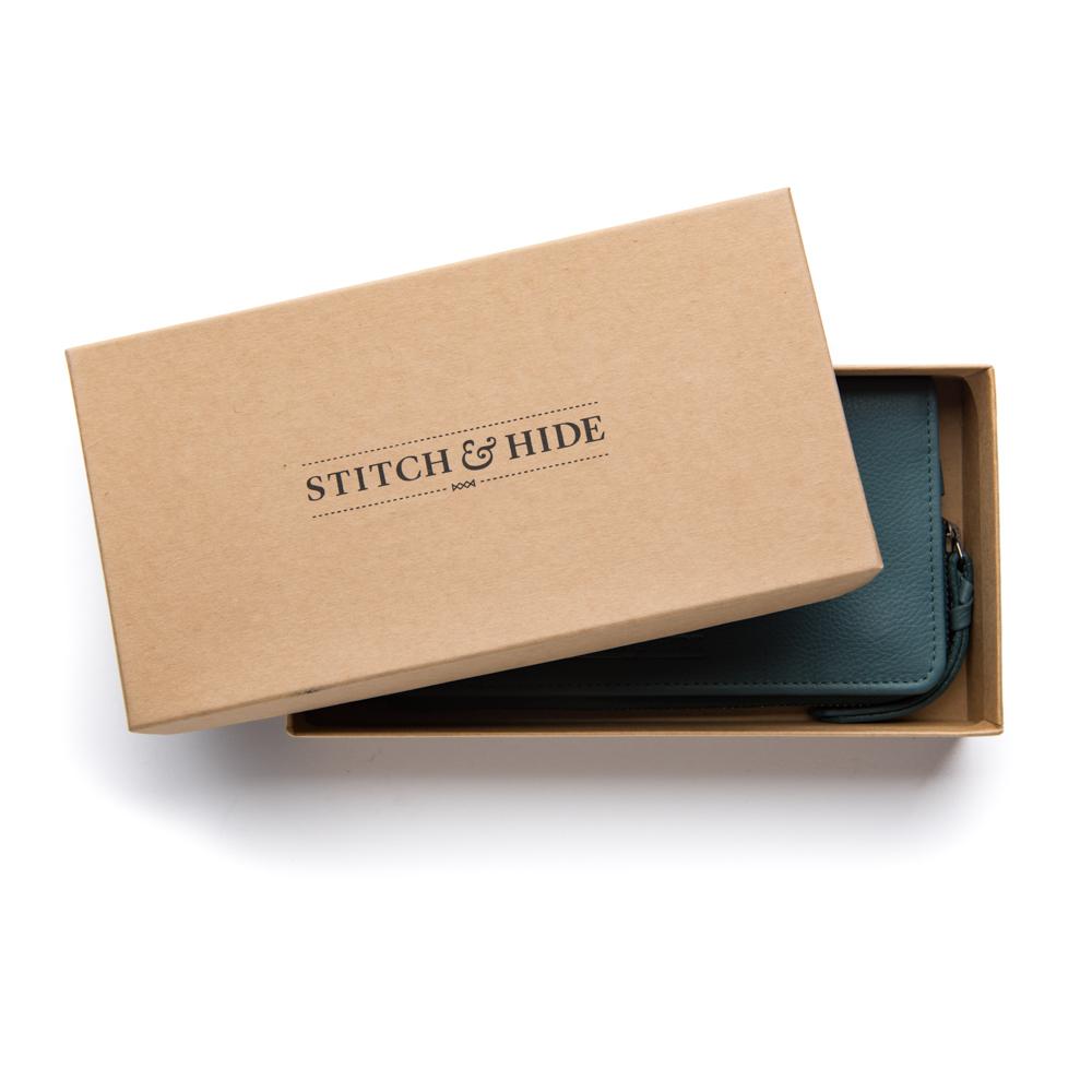 Stitch & Hide Leather Slimline Wallet Penni Teal – Iko Iko