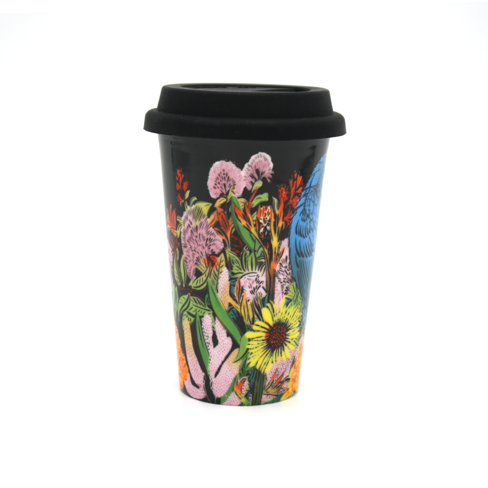 Flox Huia and Flowers Ceramic Travel Mug – Iko Iko