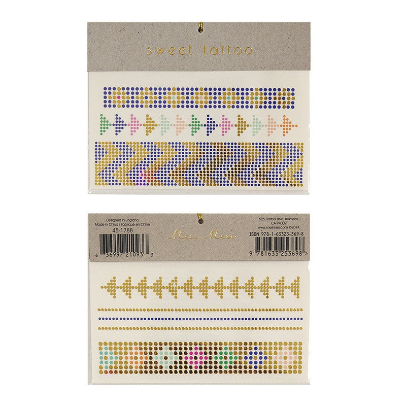 Meri Meri Sweet Tattoos Pattern Bands – Iko Iko