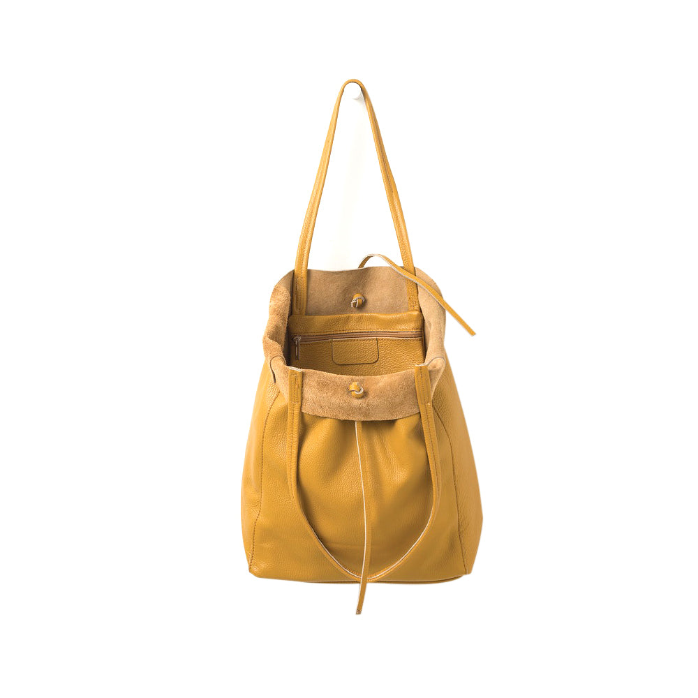 Citta Florence Leather Tote Bag Mustard – Iko Iko